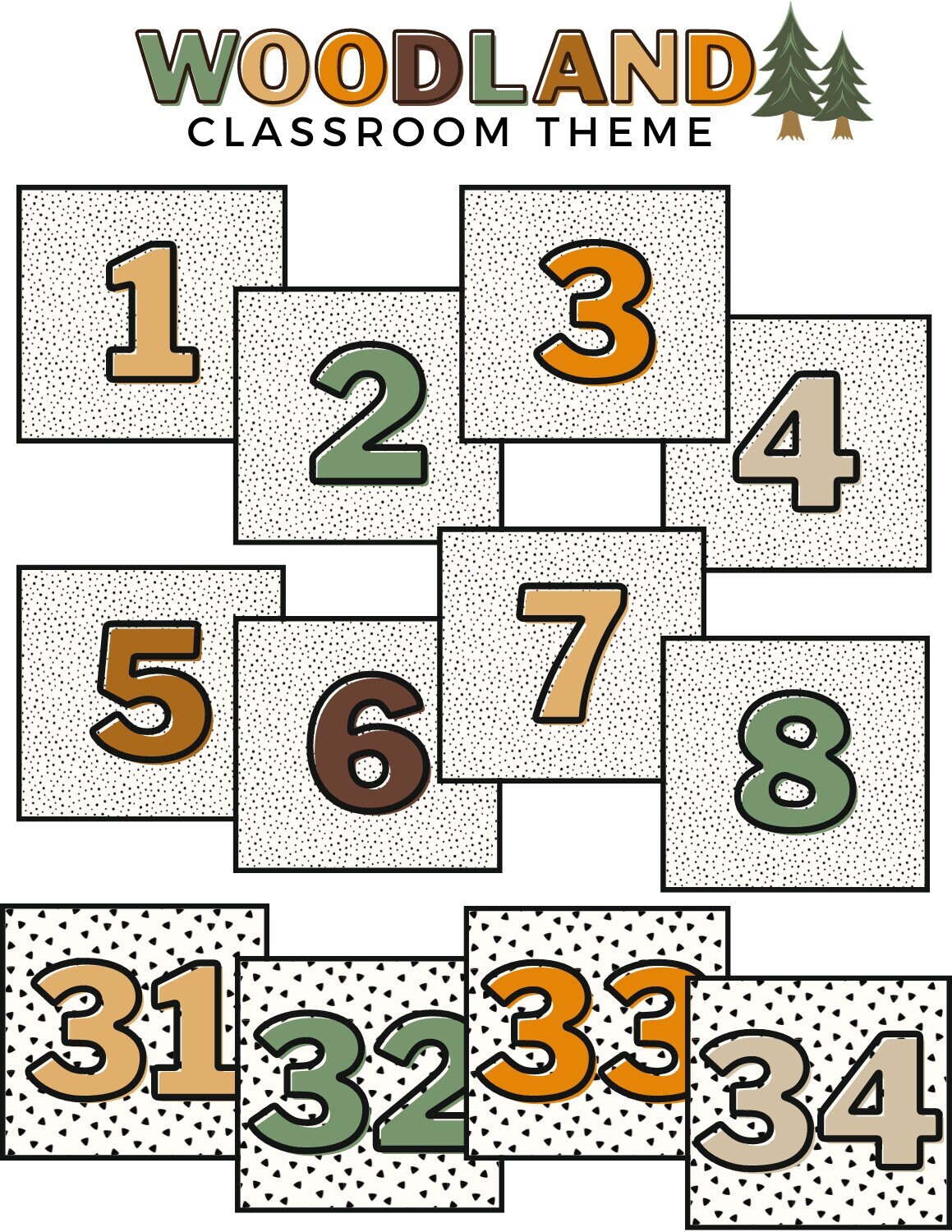 Woodland Book Box Numbered Labels - Etsy