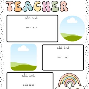 Groovy Pastel Meet the Teacher Template - Etsy