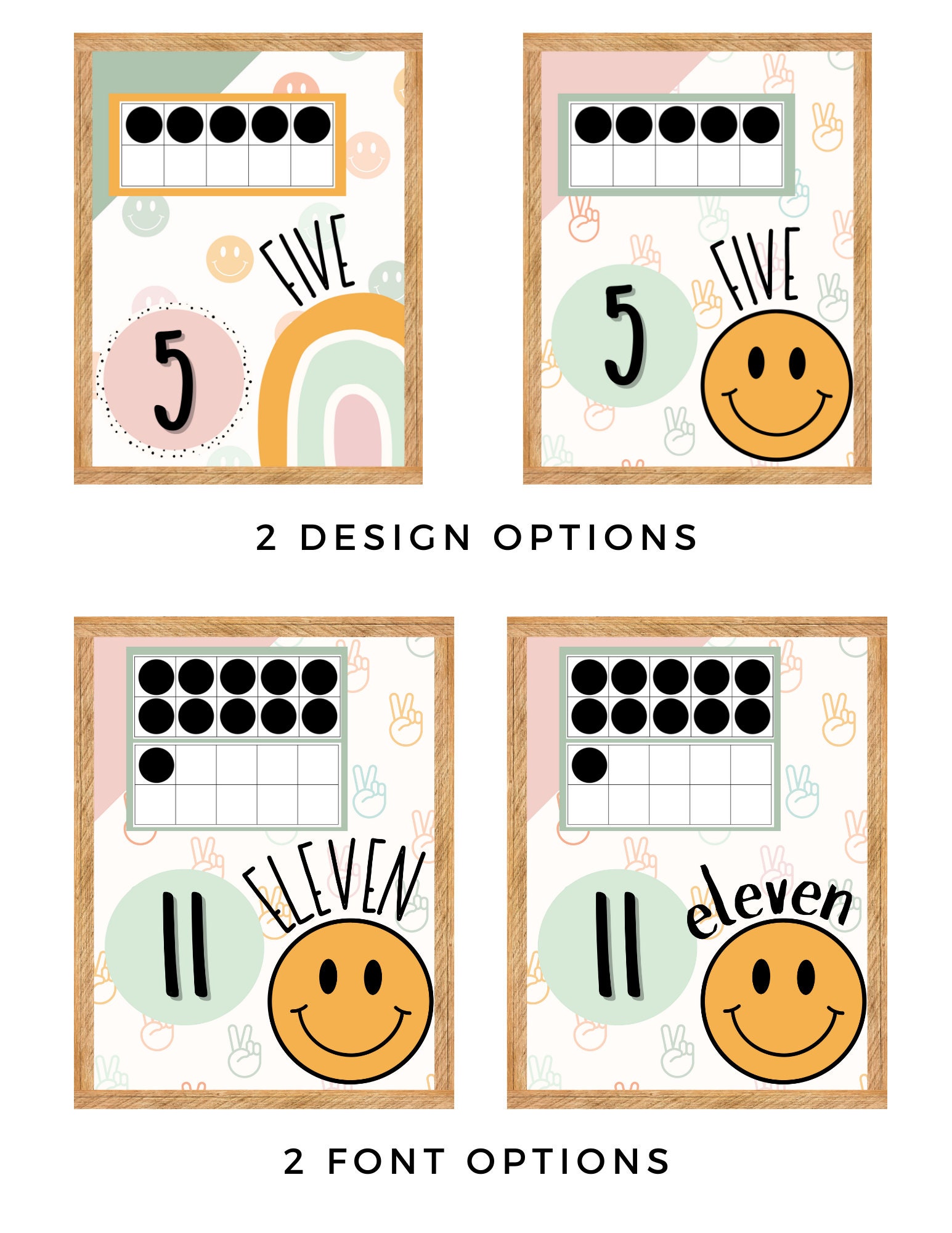 Groovy Boho Classroom Number Posters - Etsy