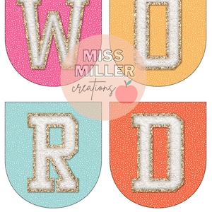 Groovy Glitter Word Wall [editable] - Etsy