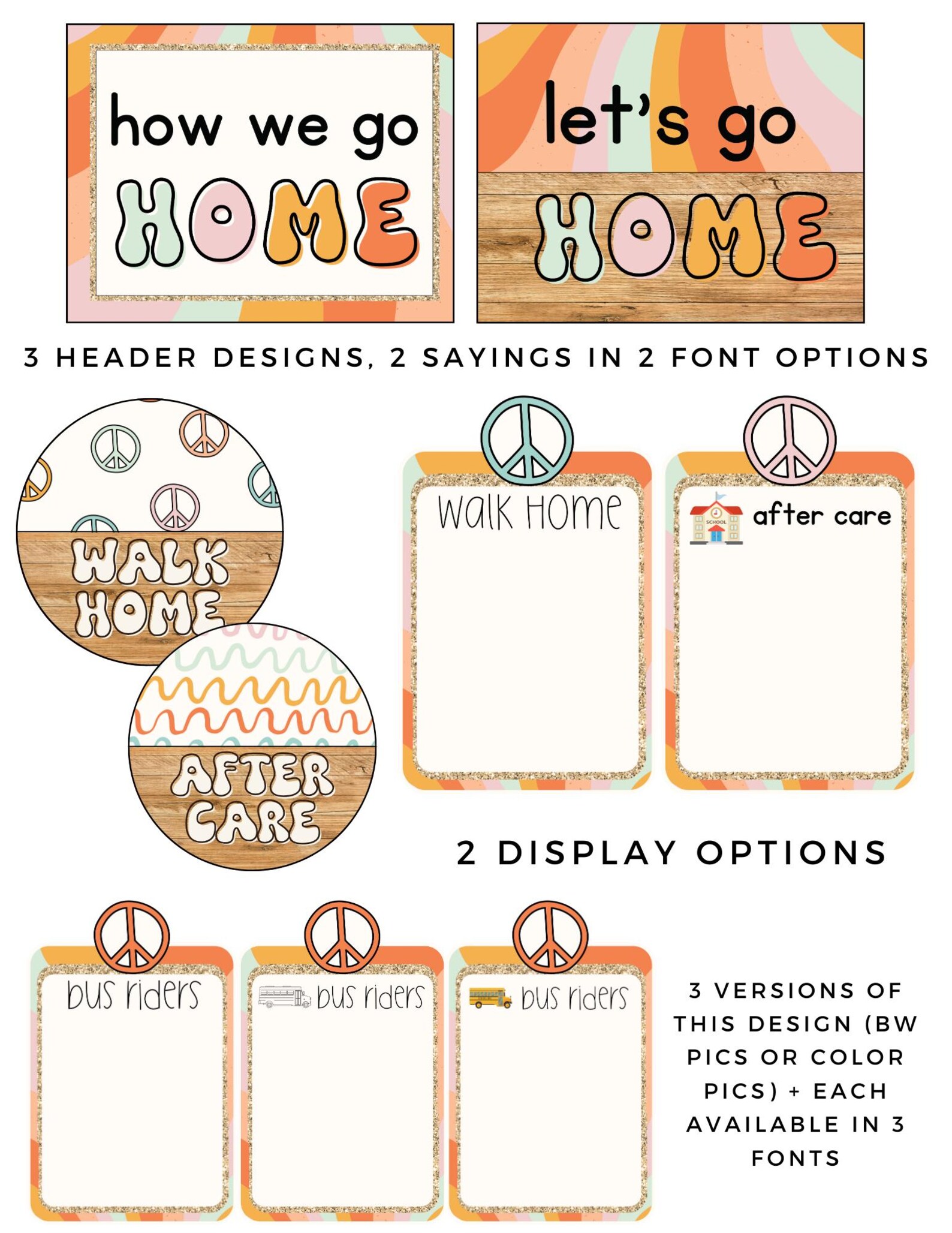 Groovy Boho Volume II Dismissal Chart - Etsy