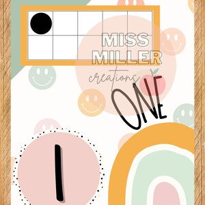 Groovy Boho Classroom Number Posters - Etsy