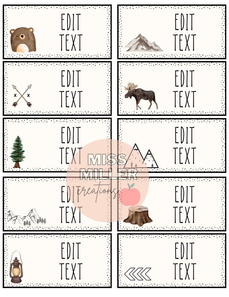 Adventure Teacher Toolbox Labels [editable] - Etsy