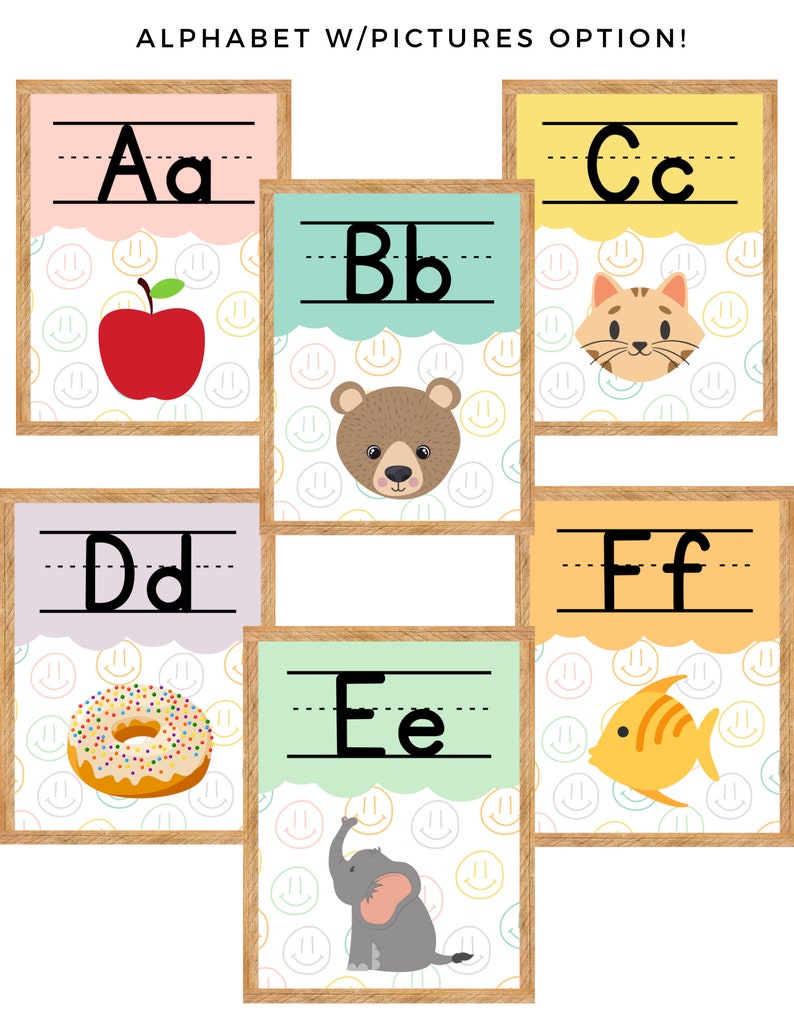 Pastel Boho Rainbow Alphabet Posters - Etsy