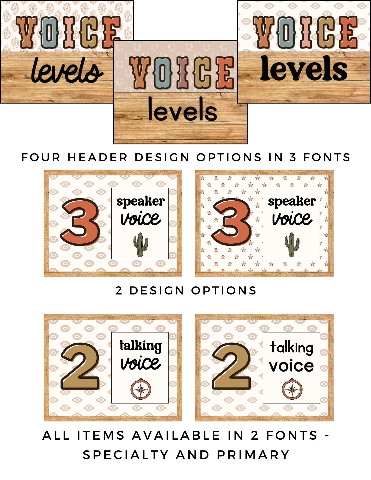 Wild Wild West Voice Level Classroom Posters - Etsy