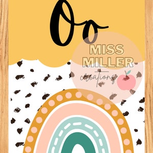 Modern Boho Rainbow Classroom Alphabet - Etsy