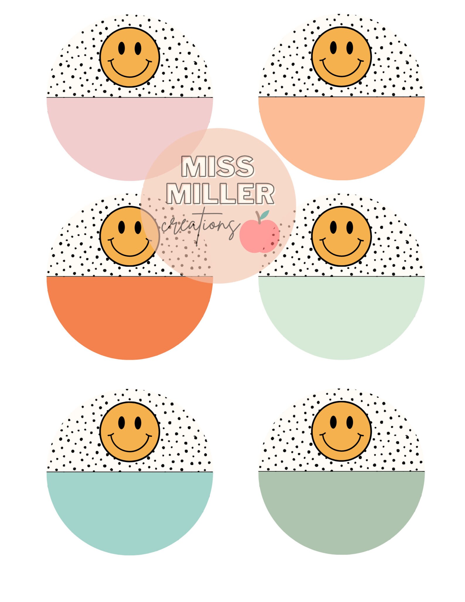 Groovy Boho Labels [editable] - Etsy