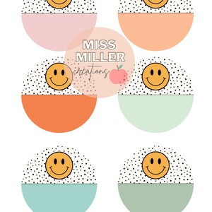 Groovy Boho Labels [editable] - Etsy