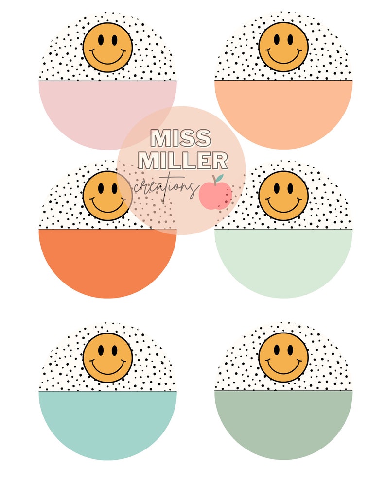 Groovy Boho Labels [editable] - Etsy