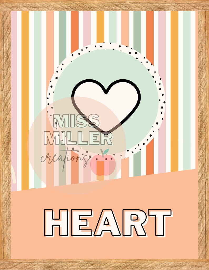 Groovy Boho Classroom Shape Posters - Etsy