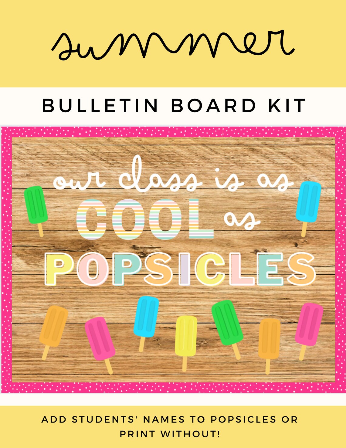 Summer/end of Year Bulletin Board Kit - Etsy