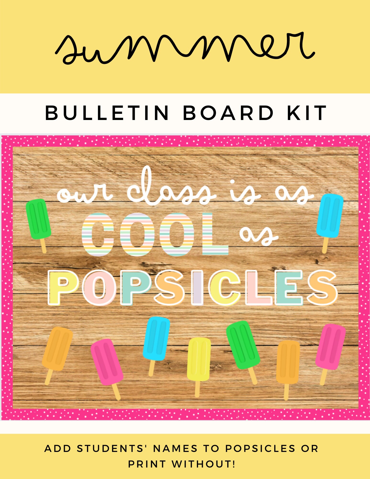 Summer/end of Year Bulletin Board Kit - Etsy