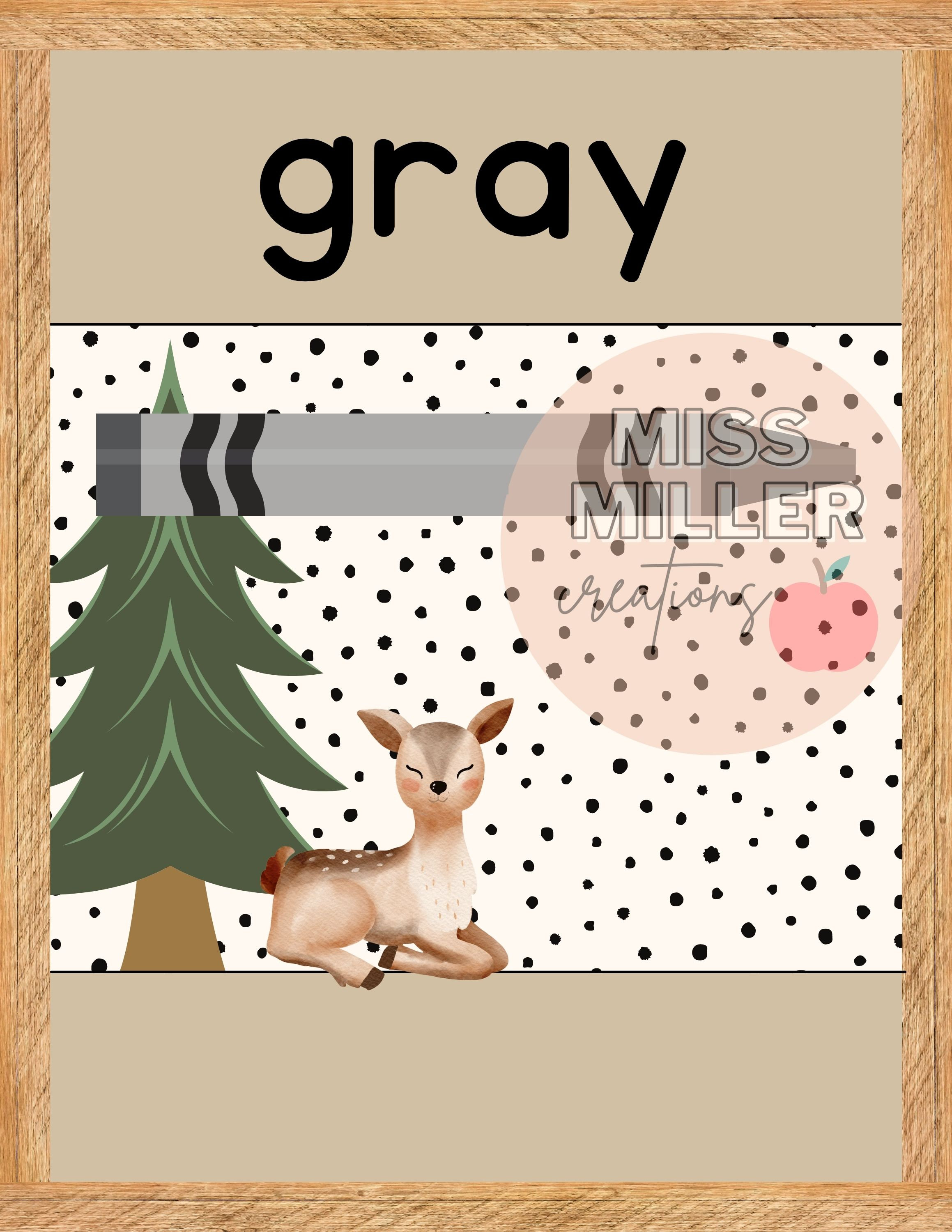 Woodland Classroom Color Posters [EDITABLE] - Etsy