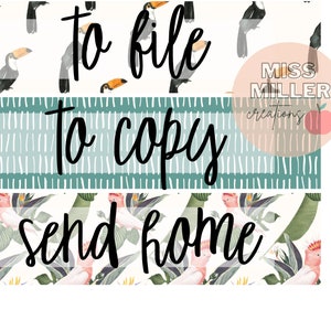 Boho TROPICS 10-drawer Cart Labels [editable Features] - Etsy