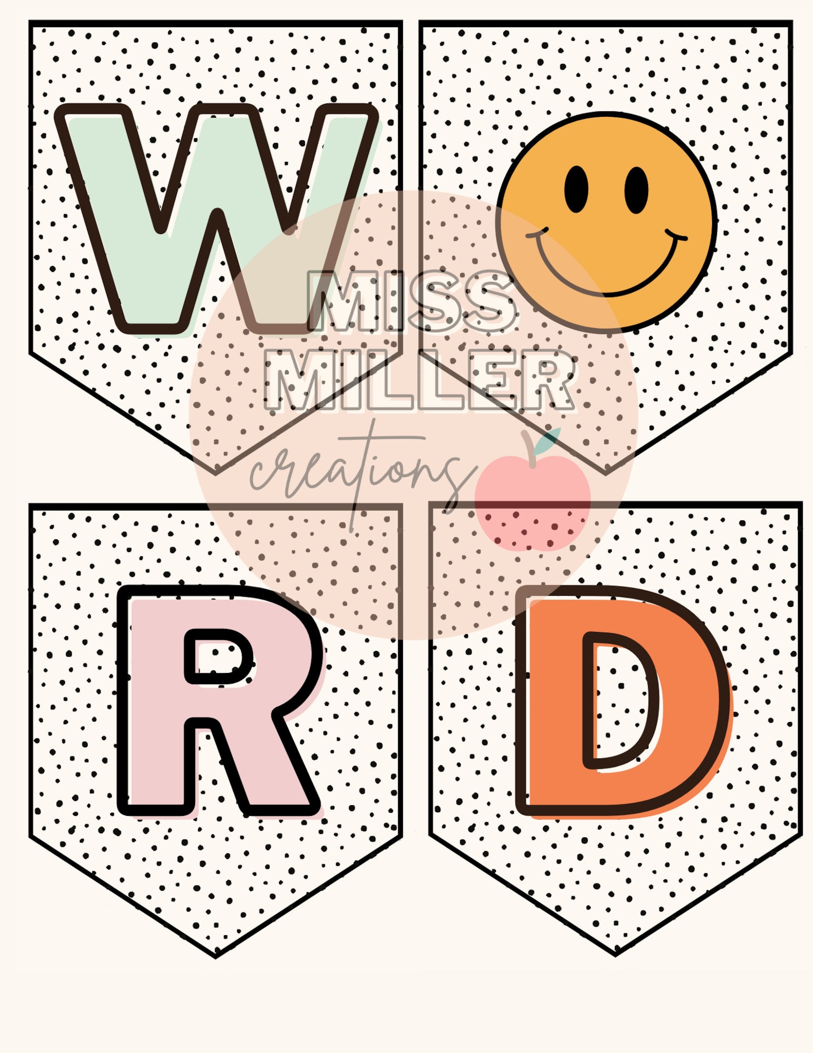 Groovy Boho Word Wall editable - Etsy