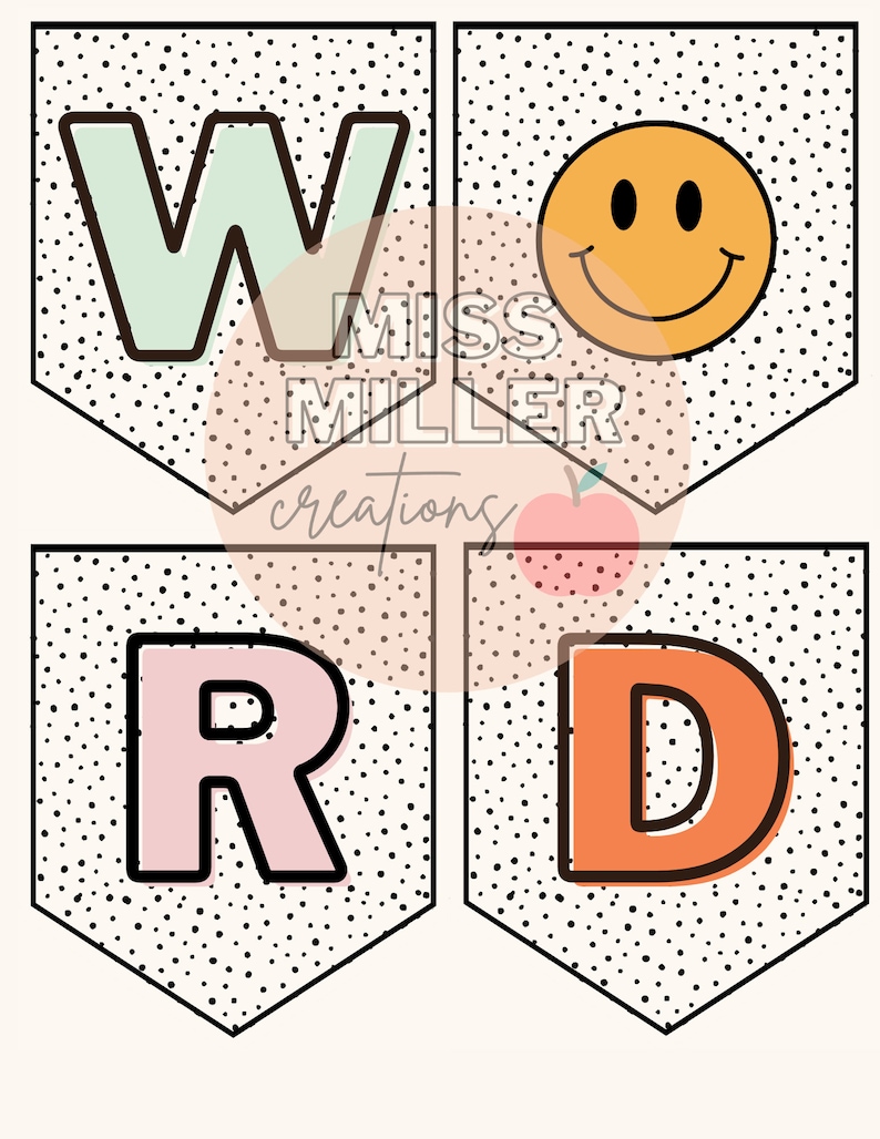 Groovy Boho Word Wall editable - Etsy