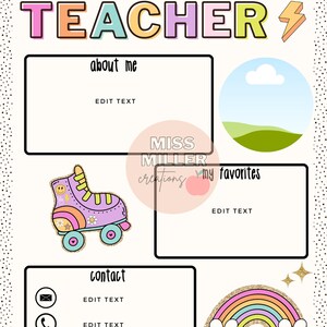 Disco Era Meet the Teacher Template - Etsy