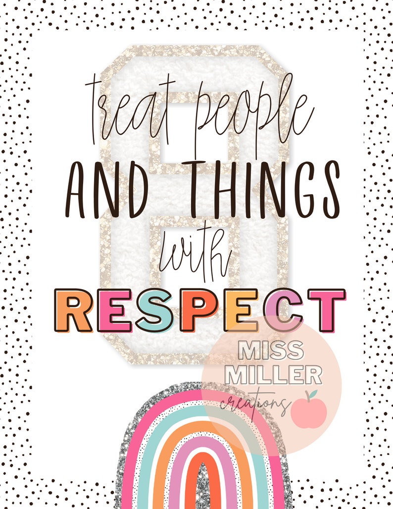 Groovy Glitter Class Rules Posters - Etsy