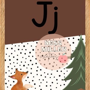 Woodland Classroom Alphabet Posters - Etsy