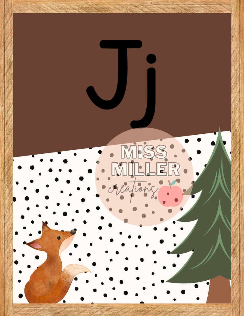 Woodland Classroom Alphabet Posters - Etsy