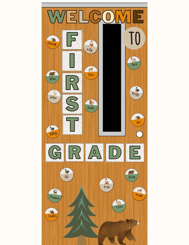 Woodland Theme Classroom Door Display - Etsy