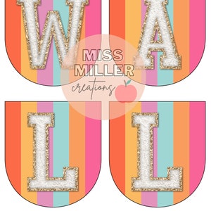 Groovy Glitter Word Wall [editable] - Etsy