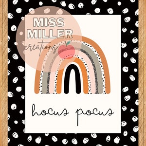 Boho Halloween Classroom Decor Posters - Etsy