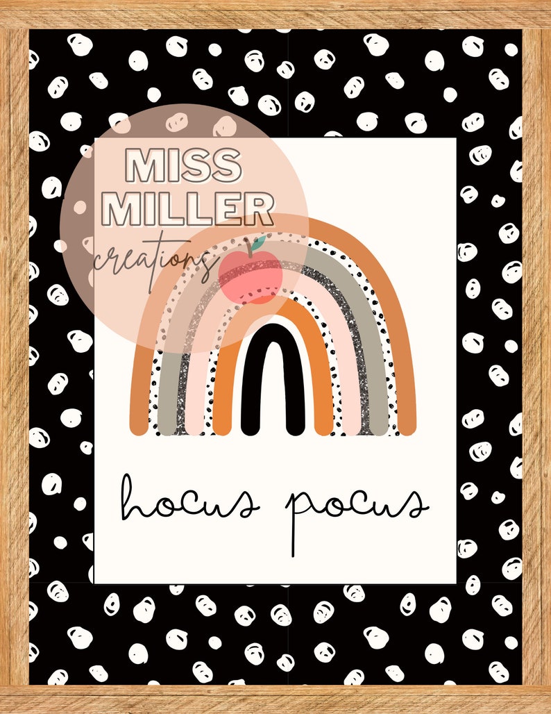 Boho Halloween Classroom Decor Posters - Etsy