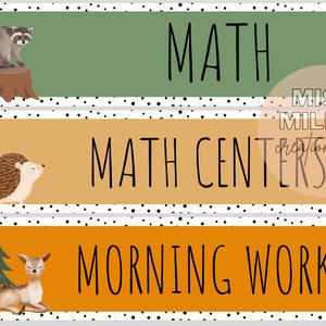 Woodland Visual Classroom Schedule [editable] - Etsy