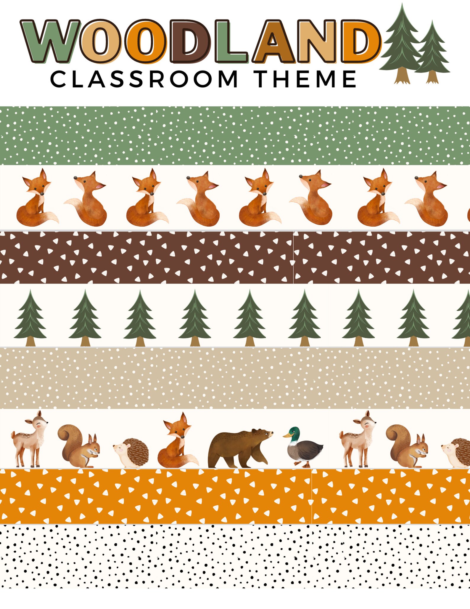 Woodland Theme Complete Classroom Bundle editable - Etsy Canada