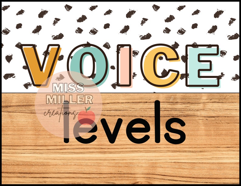 Modern Boho Rainbow Voice Level Classroom Posters - Etsy