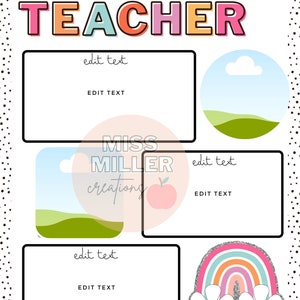 Groovy Glitter Meet the Teacher Template - Etsy
