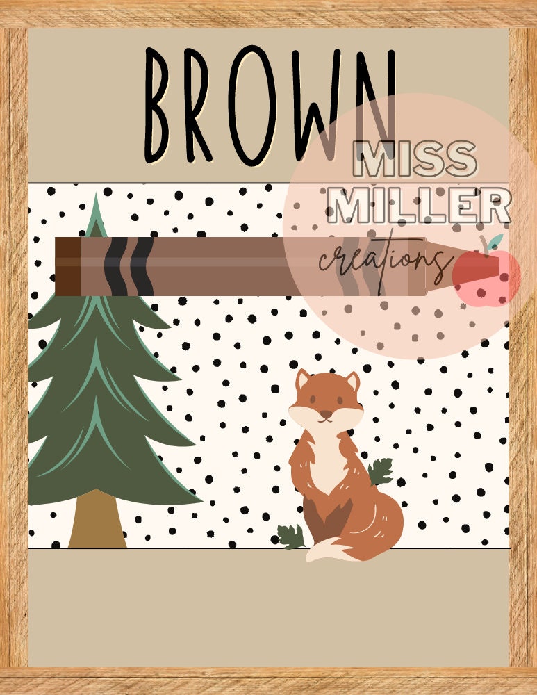 Woodland Classroom Color Posters | Etsy