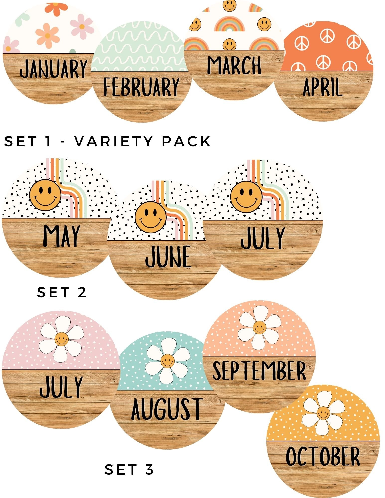 Groovy Boho Class Birthday Display editable - Etsy