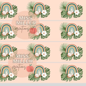 Boho Tropics Bulletin Board Borders - Etsy