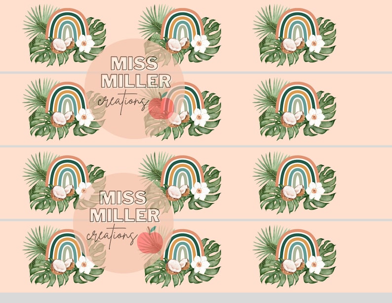 Boho Tropics Bulletin Board Borders - Etsy