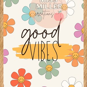 Retro Rainbow Classroom Quote Posters - Etsy