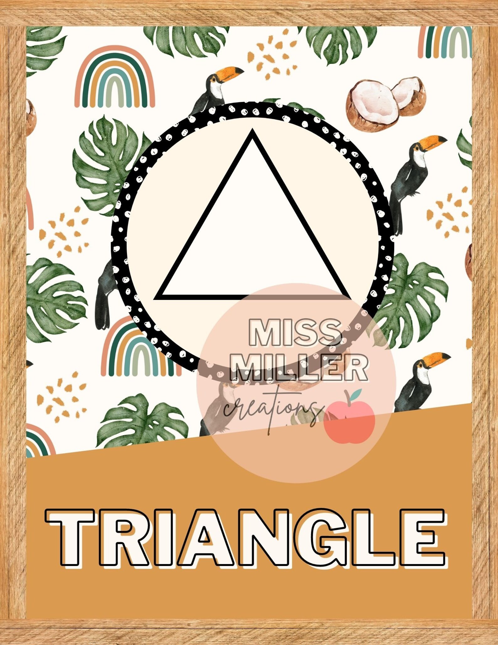 Boho Tropics Classroom Shape Posters - Etsy