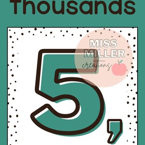 Modern Boho Rainbow Place Value Classroom Posters - Etsy