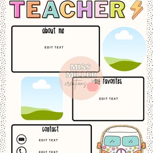 Disco Era Meet the Teacher Template - Etsy