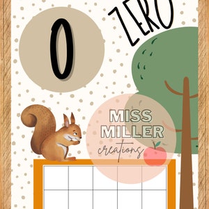 Woodland Classroom Number Posters - Etsy