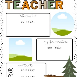 Woodland Meet the Teacher Template - Etsy