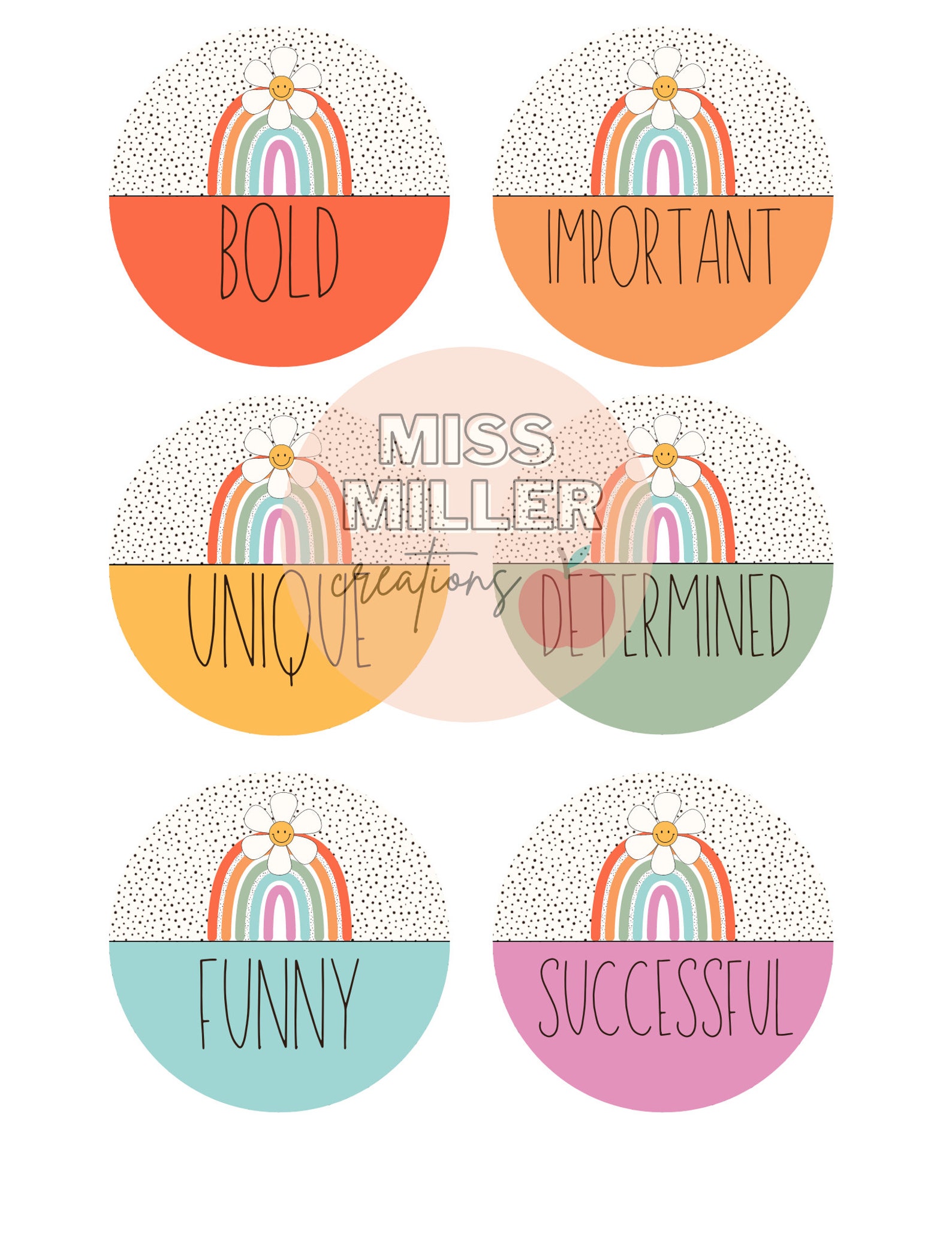 Retro Rainbow Affirmation Station - Etsy