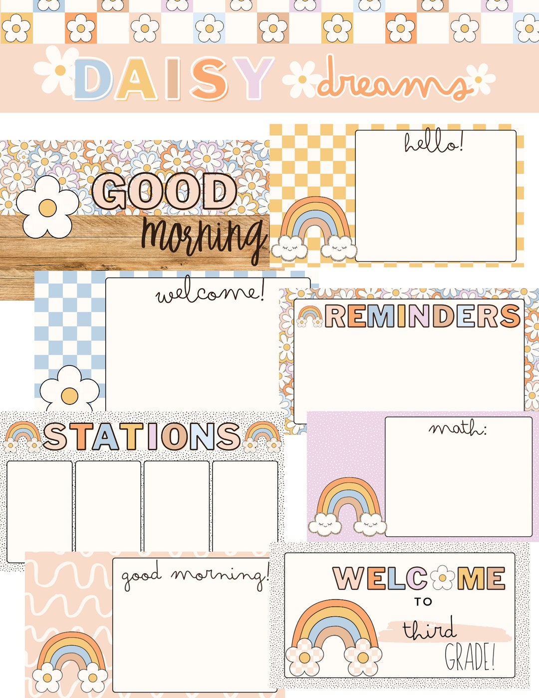 Daisy Dreams Google Slides Templates - Etsy