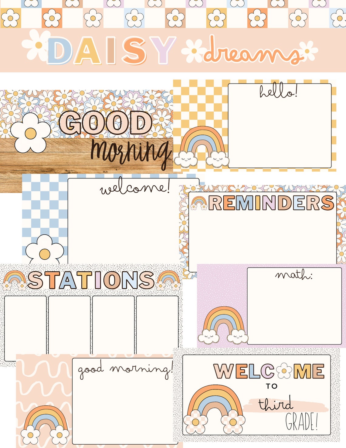 Daisy Dreams Google Slides Templates - Etsy