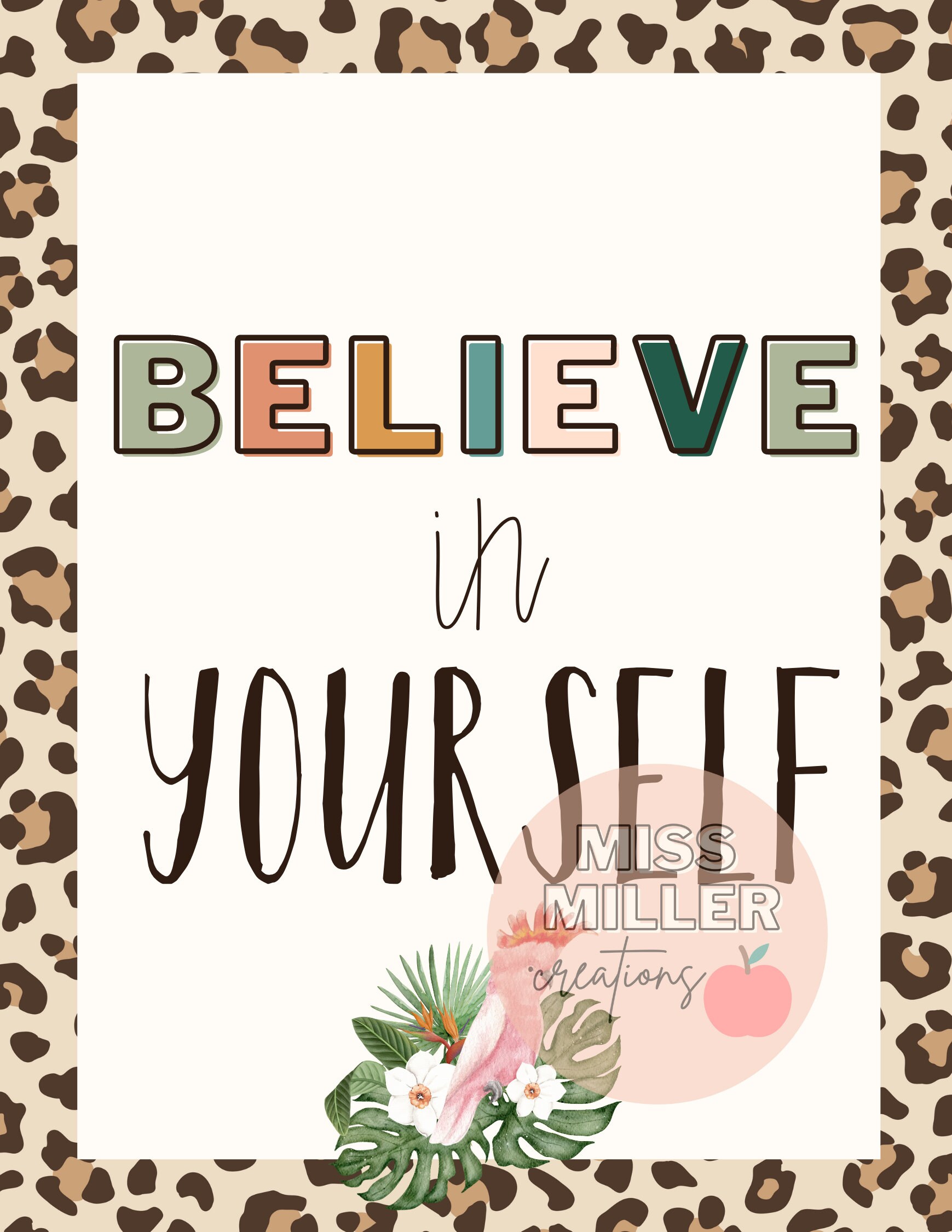 Boho Tropics Class Rules Posters - Etsy