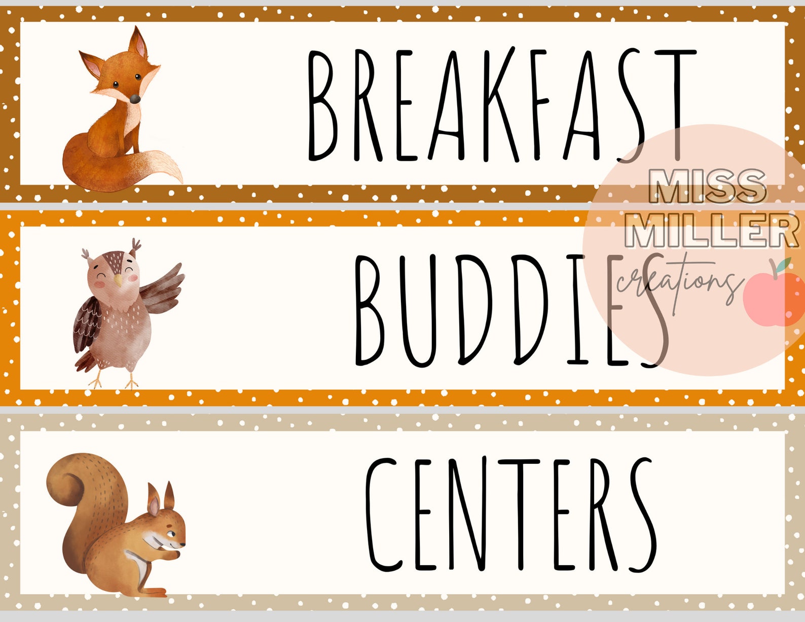 Woodland Visual Classroom Schedule [editable] - Etsy