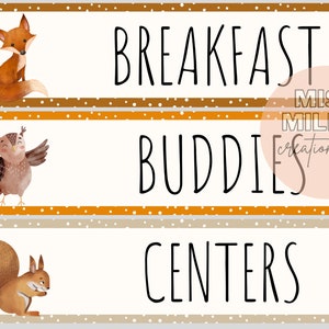 Woodland Visual Classroom Schedule [editable] - Etsy