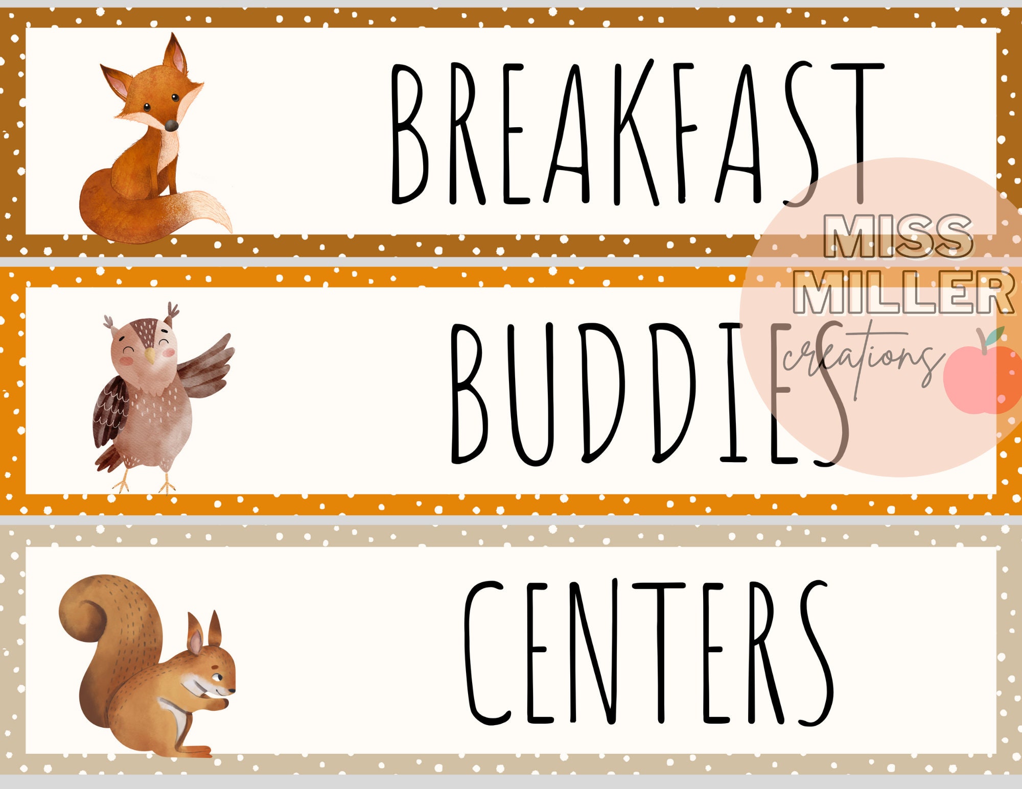 Woodland Visual Classroom Schedule Editable, Forest Theme Daily ...