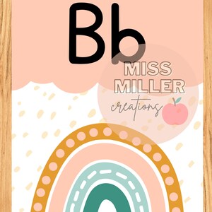 Modern Boho Rainbow Classroom Alphabet - Etsy